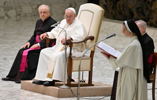 Pope Francis C Sitting Next Italian Editorial Stock Photo - Stock Image ...