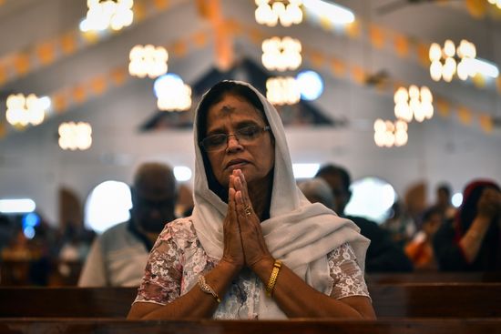 Catholic Christian Devotee Offers Prayer During Editorial Stock Photo ...