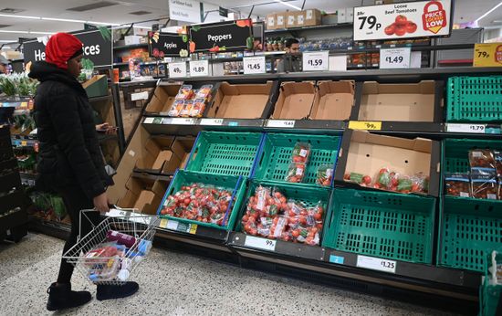 Empty Shelves Morrisons Supermarket London Britain Editorial Stock ...