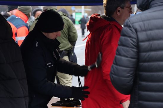 Security Men Check People They Arrive Editorial Stock Photo - Stock ...