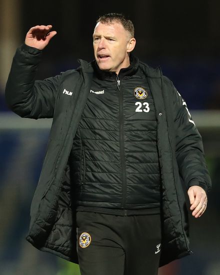 Newport County Manager Graham Coughlan During Editorial Stock Photo ...