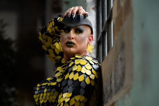 Drag Queen Timberlina Poses Photograph During Editorial Stock Photo ...