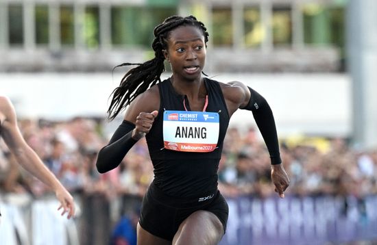 Australias Naa Anang Crosses Finish Line Editorial Stock Photo - Stock ...