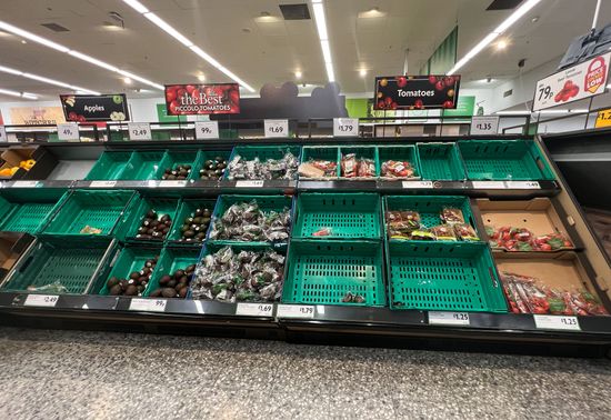 Empty Crates Fruit Vegetables Morrisons Supermarket Editorial Stock ...