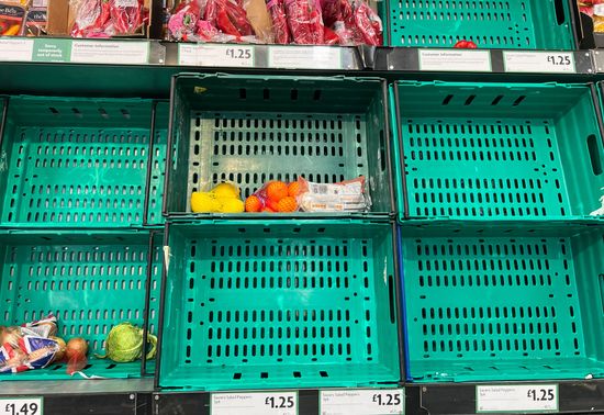 Empty Crates Fruit Vegetables Morrisons Supermarket Editorial Stock ...