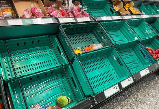 Empty Crates Fruit Vegetables Morrisons Supermarket Editorial Stock ...