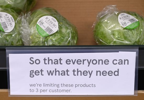 Lettuce Fresh Produce Aisle Tesco Supermarket Editorial Stock Photo ...