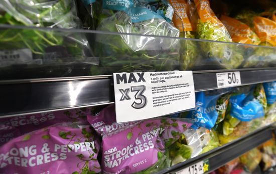 Salad Fresh Produce Aisle Asda Supermarket Editorial Stock Photo ...