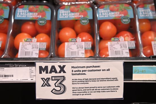 Tomatoes Fresh Produce Aisle Tesco Supermarket Editorial Stock Photo ...
