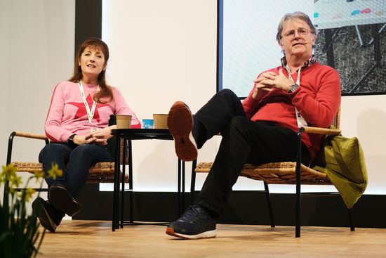 Suki Webster Paul Merton Talking On Editorial Stock Photo - Stock Image ...
