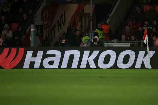 Eindhoven Hankook Billboard During Uefa Europa Editorial Stock Photo ...