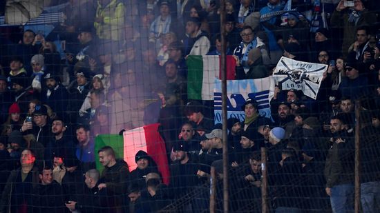 Lazio Supporters Cheer Before Uefa Europa Editorial Stock Photo - Stock ...