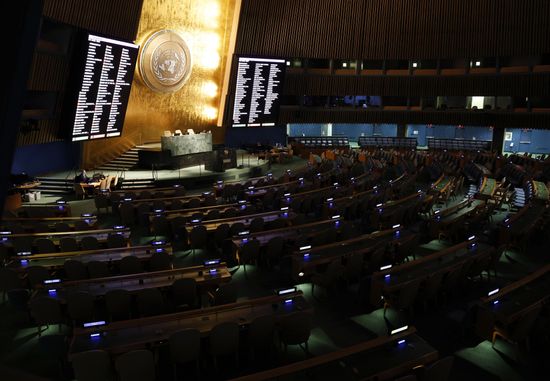 Un General Assembly Hall Prepared Vote Editorial Stock Photo - Stock ...