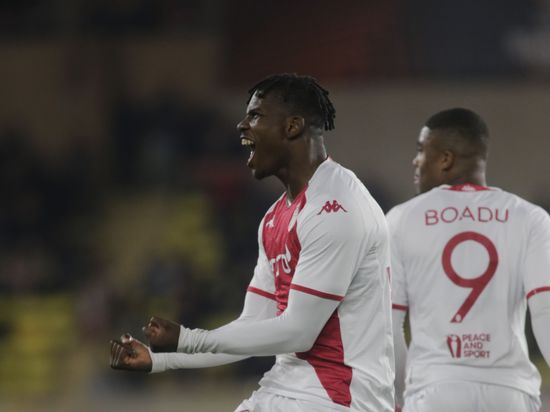 Breel Embolo Monaco Celebrating After Goal Editorial Stock Photo ...
