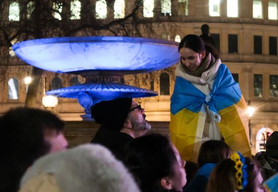 Vigil Held Ukraine Trafalgar Square On Editorial Stock Photo - Stock ...