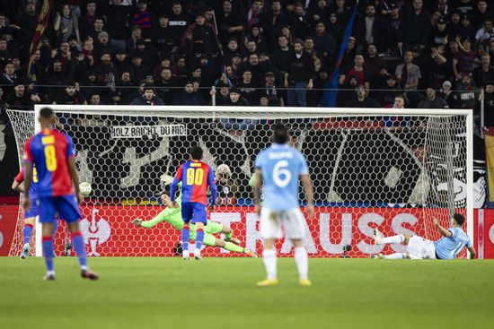 Basels Goalkeeper Marwin Hitz Saves Penalty Editorial Stock Photo ...