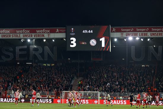 Berlin Scoreboard 31 During Uefa Europa Editorial Stock Photo - Stock ...