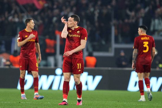 Andrea Belotti Roma Celebrates After Scoring Editorial Stock Photo ...