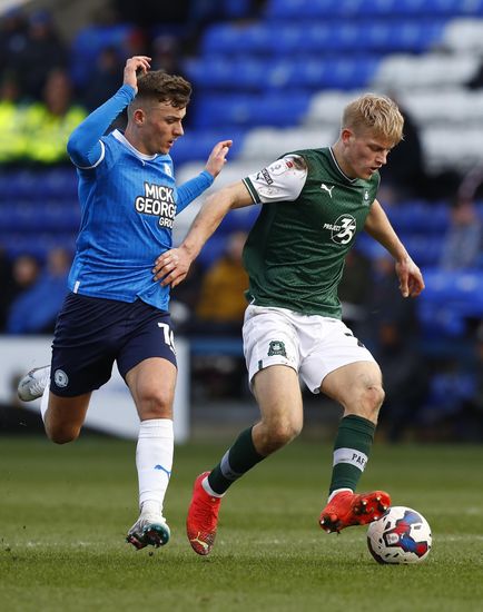Plymouth Argyle Player Saxon Earley Attacking Editorial Stock Photo ...