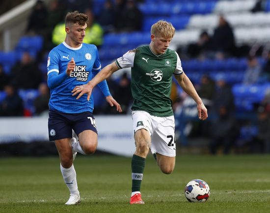 Plymouth Argyle Player Saxon Earley Attacking Editorial Stock Photo ...