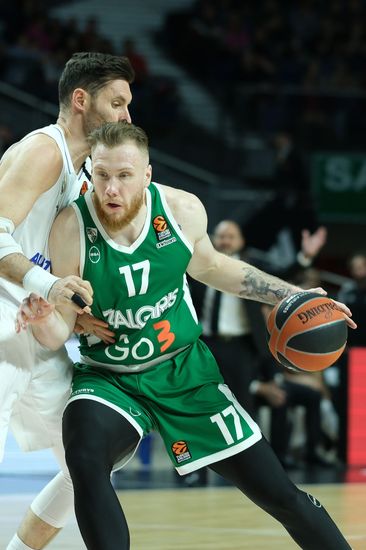 Ignas Brazdeikis Zalgiris Kaunas Action During Editorial Stock Photo ...