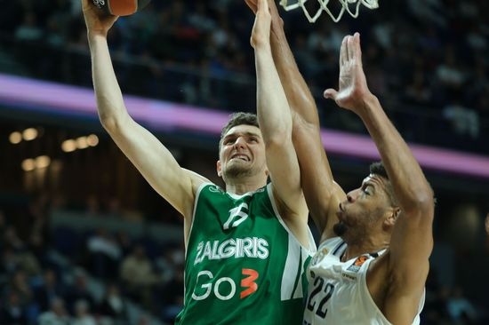 Laurynas Birutis Zalgiris Kaunas Action During Editorial Stock Photo ...