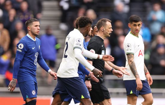 Players Protest Referee Mr Stuart Atwell Editorial Stock Photo - Stock ...