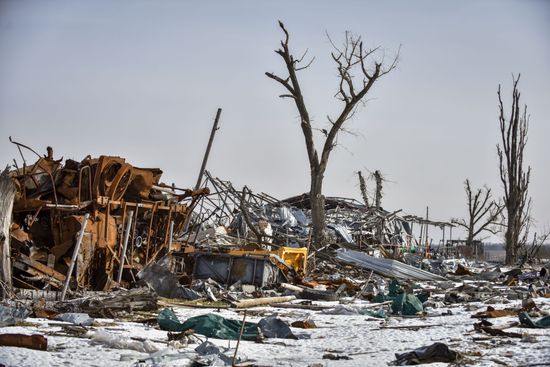 Fieldwork Machinery Destroyed Farm Bohorodychne Donetsk Editorial Stock ...