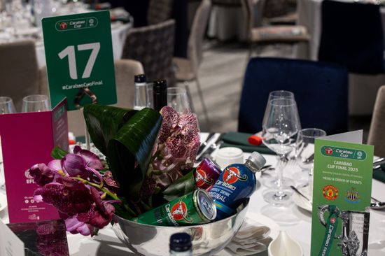Carabao Table Centre Pieces Wembley Suite Editorial Stock Photo - Stock ...