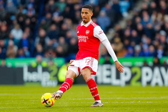 William Saliba Arsenal King Power Stadium Editorial Stock Photo Stock