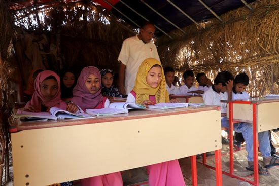 Students Study Inside Straw Cottage Classroom Editorial Stock Photo ...