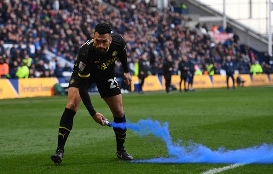 Steven Caulker Wigan Athletic Removes Smoke Editorial Stock Photo ...
