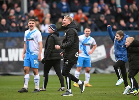 Pete Wild Manager Barrow Celebrates After Editorial Stock Photo - Stock ...