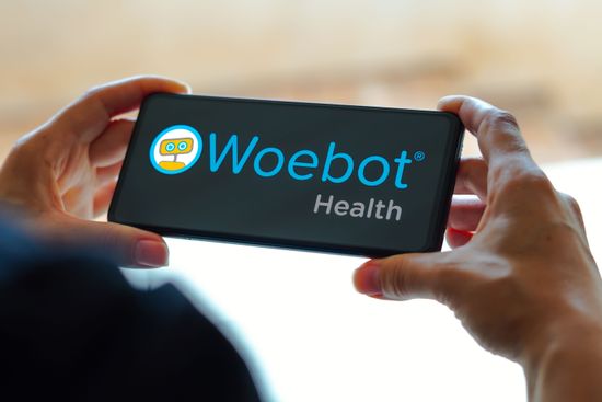This Photo Illustration Woebot Health Logo Editorial Stock Photo ...