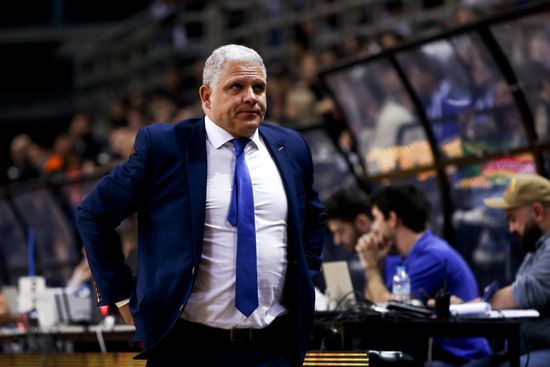 Greeces Coach Sotiris Manolopoulos Reacts During Editorial Stock Photo ...