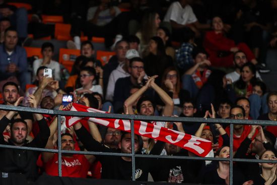 Fans Olympiacos During Theturkish Airlines Euroleague Editorial Stock ...
