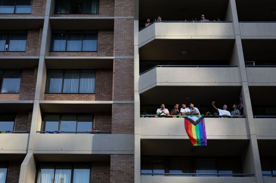 Residents Crowd Balcony Watch 45th Annual Editorial Stock Photo - Stock ...