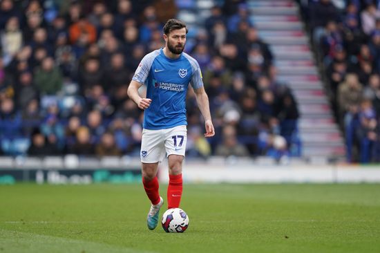 Portsmouth Defender Joe Rafferty During Efl Editorial Stock Photo ...