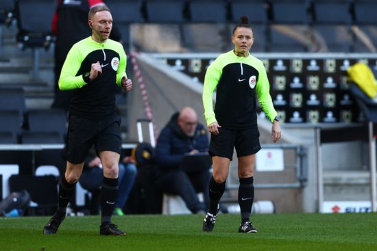 Assistant Referee Andy Bennett Referee Rebecca Editorial Stock Photo ...