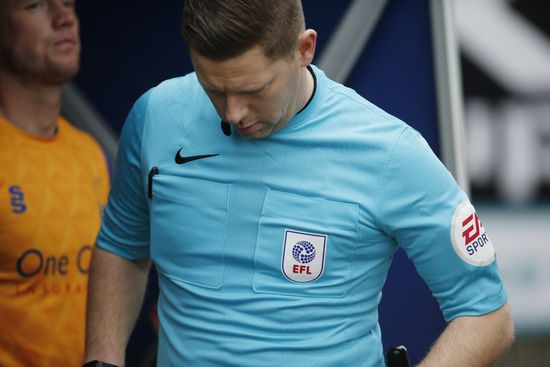 Referee Marc Edwards Efl Branding During Editorial Stock Photo - Stock ...