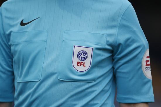 Referee Marc Edwards Efl Branding During Editorial Stock Photo - Stock ...