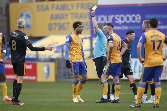 Referee Marc Edwards Shows Yellow Card Editorial Stock Photo - Stock ...