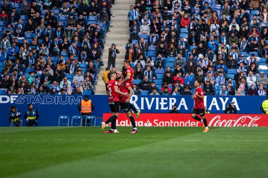 Rcd Mallorca Players Celebrates After Scoring Editorial Stock Photo ...