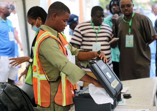 Electoral Officer Arranges Voting Materials Polling Editorial Stock ...