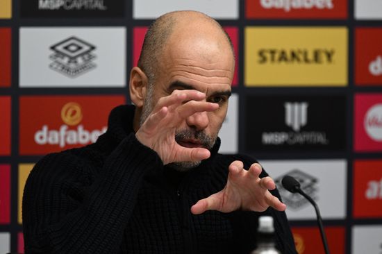 Manchester City Manager Pep Guardiola Talking Editorial Stock Photo ...