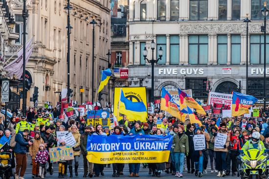 Counter Protest By Ukraine Solidarity Movement Editorial Stock Photo ...