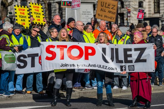 Stop Ulez Protest Trafalgar Square Protesters Editorial Stock Photo ...