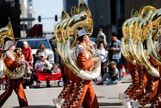 University Texas Marching Band Walks Down Editorial Stock Photo - Stock ...