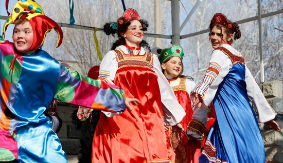 Russian People Celebrate Maslenitsa Village Leninskoe Editorial Stock ...