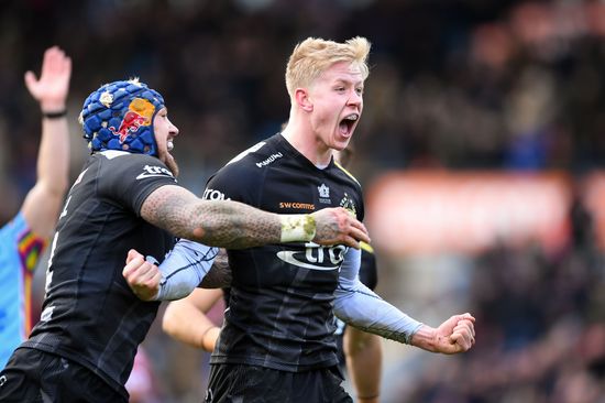 Josh Hodge Exeter Chiefs Celebrates Scoring Editorial Stock Photo ...
